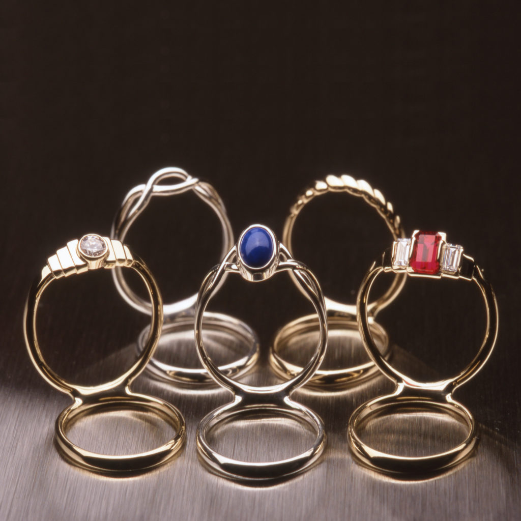 Splints with Stones - Silver Ring Splint